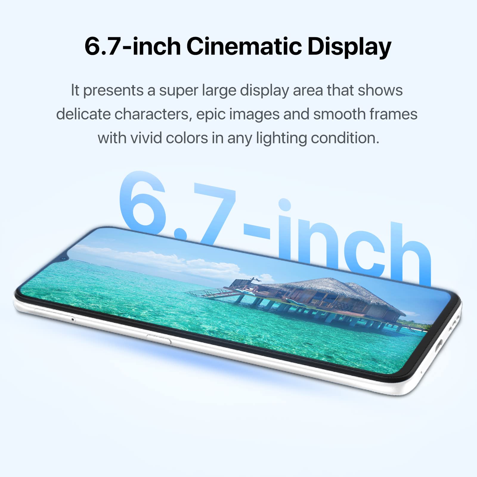 UMIDIGI F3 (8GB+128GB) Unlocked Cell Phone, NFC, Android11, 6.7inch HD Full Screen, 5150mAh Battery, Smartphone with Sony 48MP AI Triple Camera, 18W Fast Charging, Dual SIM