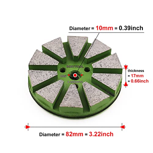 BSRTTOOL 3Pcs 3inch Metal Diamond Floor Polishing Pads - Dry or Wet Sanding Tile Stone Marble Concrete Granite Ceramics Glass (30Grit)