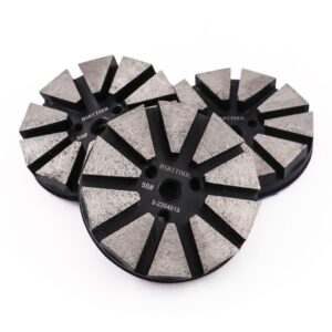 bsrttool 3pcs 3inch metal diamond floor polishing pads - dry or wet sanding tile stone marble concrete granite ceramics glass (50grit)