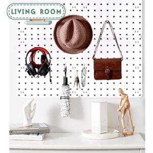 4 Pieces Pegboard Wall Mount Display Pegboards Wall Panel Kits DIY Pegboard Tool Organizer with Accessories for Garage Kitchen Living Room Bathroom Office