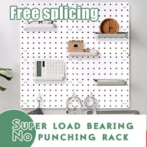 4 Pieces Pegboard Wall Mount Display Pegboards Wall Panel Kits DIY Pegboard Tool Organizer with Accessories for Garage Kitchen Living Room Bathroom Office