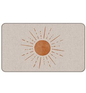 mixding boho abstract sun sunshine modern entrance door mat 17x30 inch doormats decor, bohemia home front door porch outdoor indoor decorations