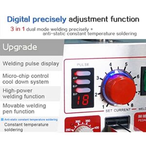 RCBDBSM Battery Spot Welder Machine 709AD for 18650 14500 Lithium Battery Pack Building 3.2KW Handheld Pulse Spot Welder with Cooling System and Soldering Iron Spot Welder Pen