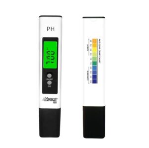 divolight water tester ph meter, digital ph meter 0.01 ph high accuracy water quality tester with 0-14 ph measurement range for household drinking, pool and aquarium water ph tester design with atc