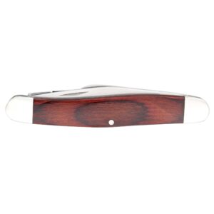 Palmetto Wood Shop Bear and Son 247R Stockman Pocket Knife with Personalized Laser Engraved Rosewood Handle, Three Blades, Father's Day Gifts