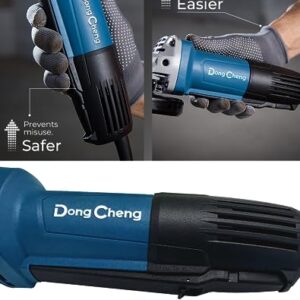 DongCheng Angle Grinder 4-1/2 inch 6.7-Amp Paddle Switch Cut off Tool 11800RPM Electric Grinder Power Tools with Cutting & Grinding Wheels, Flap Discs, Auxiliary Handle for Wood Metal & Rust Removal