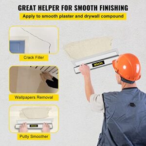 VEVOR Skimming Blade,24 inch Smoothing Knife, European Stainless Steel Construction Knife, Aluminum Blade Profile Smoothing Knockdown Spatula for Gyprock/Drywall/Wall-Board