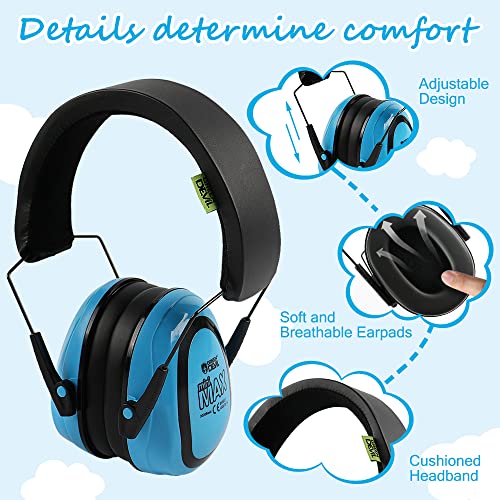 GREEN DEVIL Kids Ear Protection Ear muffs 27dB Noise Cancelling Headphones For Toddlers &Children Age 1-16 Low Profile Hearing Protection Earmuffs For Concerts Fireworks Shooting Autism Sensory Needs