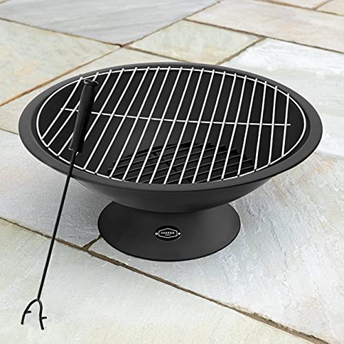 Harrier ARVO Fire Pit Grills - 5X Sizes/Circular & Square Fire Pit Grill Grate | Fire Pit Grate - BBQ Grill - Compatible with All Fire Pit Bowls | Outdoor Cooking (20in Diameter)