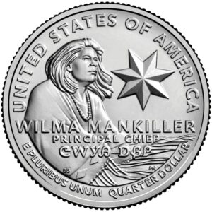 2022 p, d wilma mankiller, american women quarter series 2 coin uncirculated