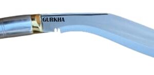 Gurkha Kukri Knife Chitlange White Metal On Handle 10.5 IN Fixed Blade Khukuri - Handmade in Nepal