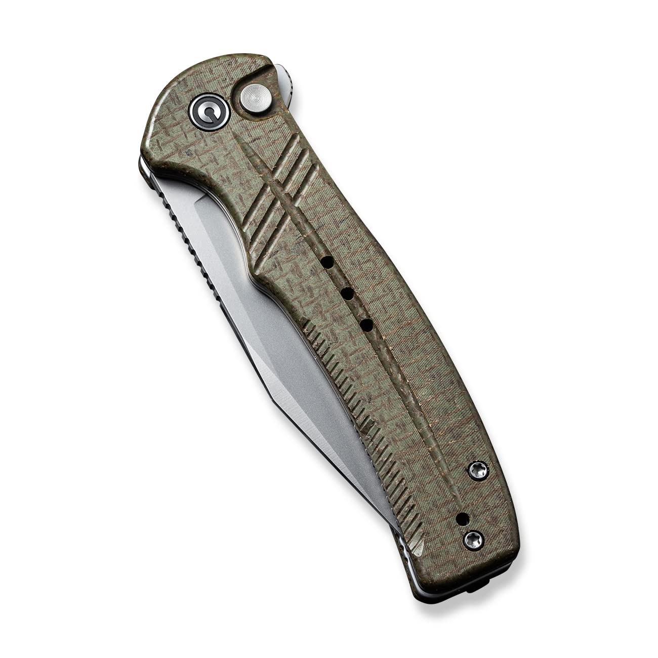 CIVIVI Folding Pocket Knife,Cogent Knife 14C28N Blade Green Micarta Handle for EDC C20038D-5