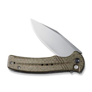 CIVIVI Folding Pocket Knife,Cogent Knife 14C28N Blade Green Micarta Handle for EDC C20038D-5