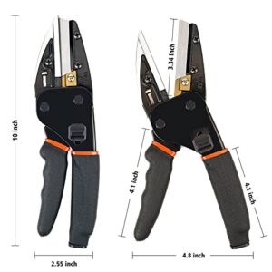 Multipurpose Box Cutter Heavy Duty - Utility Scissors All Purpose Heavy Duty,Industrial Grade,6 in 1 with Safety Lock and Thread Trimming,Non-Slip Handle Universal Cutting Tool