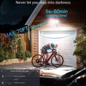 Amico Smart LED Motion Sensor Outdoor Lights, 40W Flood Lights Work with Alexa/Google Home, 4000LM Security Lights, 2700-6500K, IP65 Waterproof, App Controlled WiFi Flood Light for Garage, Yard