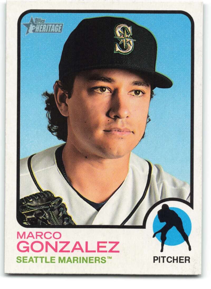 2022 Topps Heritage #437 Marco Gonzalez High Number Short Print SP Short Print Seattle Mariners MLB Baseball Base Trading Card