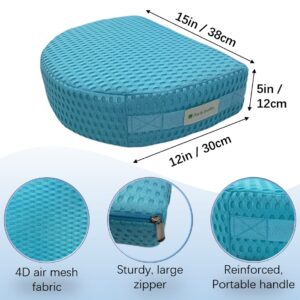 Joe & JoseRin 4D Air Mesh Hot Tub Booster Seat, 15 x 12 x 5 Inches Seat Cushion, Hot Tub Pillow with Non-Slip Micro Dot Bottom and 5 Weighted Sections, Quick Drying Hot Tub Accessories