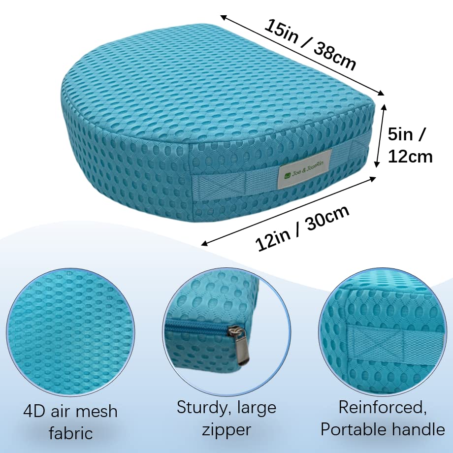 Joe & JoseRin 4D Air Mesh Hot Tub Booster Seat, 15 x 12 x 5 Inches Seat Cushion, Hot Tub Pillow with Non-Slip Micro Dot Bottom and 5 Weighted Sections, Quick Drying Hot Tub Accessories