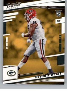 2022 panini prestige #355 devonte wyatt rc rookie green bay packers nfl football trading card