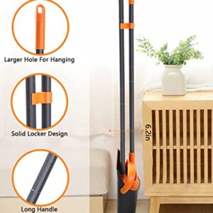 Broom and Dustpan Set, Broom and Dustpan, Broom and Dustpan Set for Home, Upgrade 52" Long Handle Broom with Stand Up Dustpan Combo Set for Office Home Kitchen Lobby Floor Use, Dust pan and Broom Set