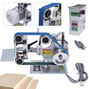 Abrasive Belt Machine, 30 x 1 in Belt Sander Polisher Sharpener Grinder w/DC Brushless Motor Stepless Speed Regulation Small Vertical and Horizontal Household Brushless Belt Machine