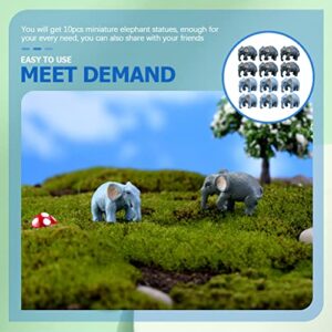 LUOZZY 12pcs Mini Elephants Miniature Animals Figurines Cartoon Elephant Bonsai Garden Elephant Models