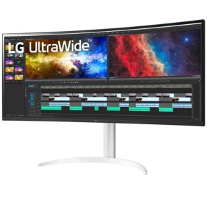 LG 38WP85C-W 38" Curved 21:9 UltraWide QHD 3840x1600 PC Monitor Bundle with Deco Gear Wired Gaming Mouse and Deco Gear Large Extended Pro Gaming Mouse Pad