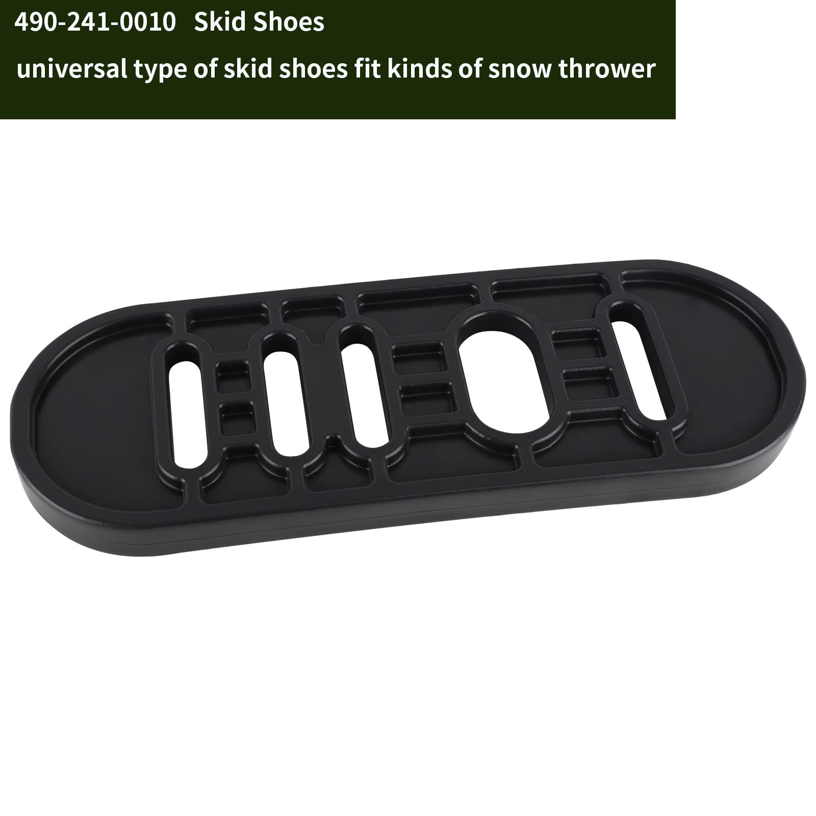 SIMPERAC 490-241-0010 Snow Thrower Skid Shoes Universal Polymer Slide Plates for MTD Snow Blower with Mounting Hardware Kit (2 Packs)