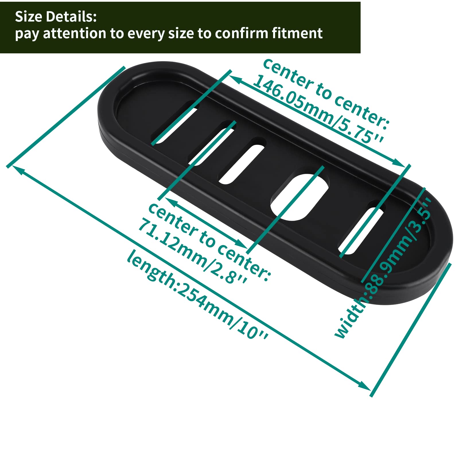 SIMPERAC 490-241-0010 Snow Thrower Skid Shoes Universal Polymer Slide Plates for MTD Snow Blower with Mounting Hardware Kit (2 Packs)