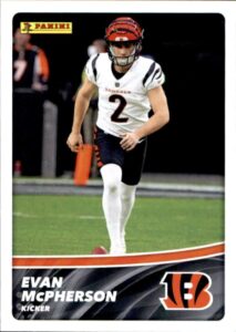 2022 panini nfl sticker card #33 evan mcpherson cincinnati bengals football card