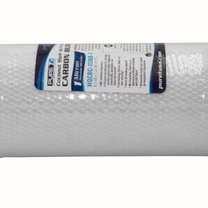 PureT HQCBC-10BB-10, 10x4.5" Coconut Carbon Block Filter - NSF Certified - Cononut Shell Activated Carbon removes Chlorine, Dirt and More (10 u Micron Rated)