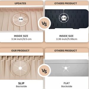 Kitchen Faucet Sink Splash Guard, Silicone Faucet Handle Drip Catcher Tray Mat, Kitchen Accessories Sink Mat Protectors