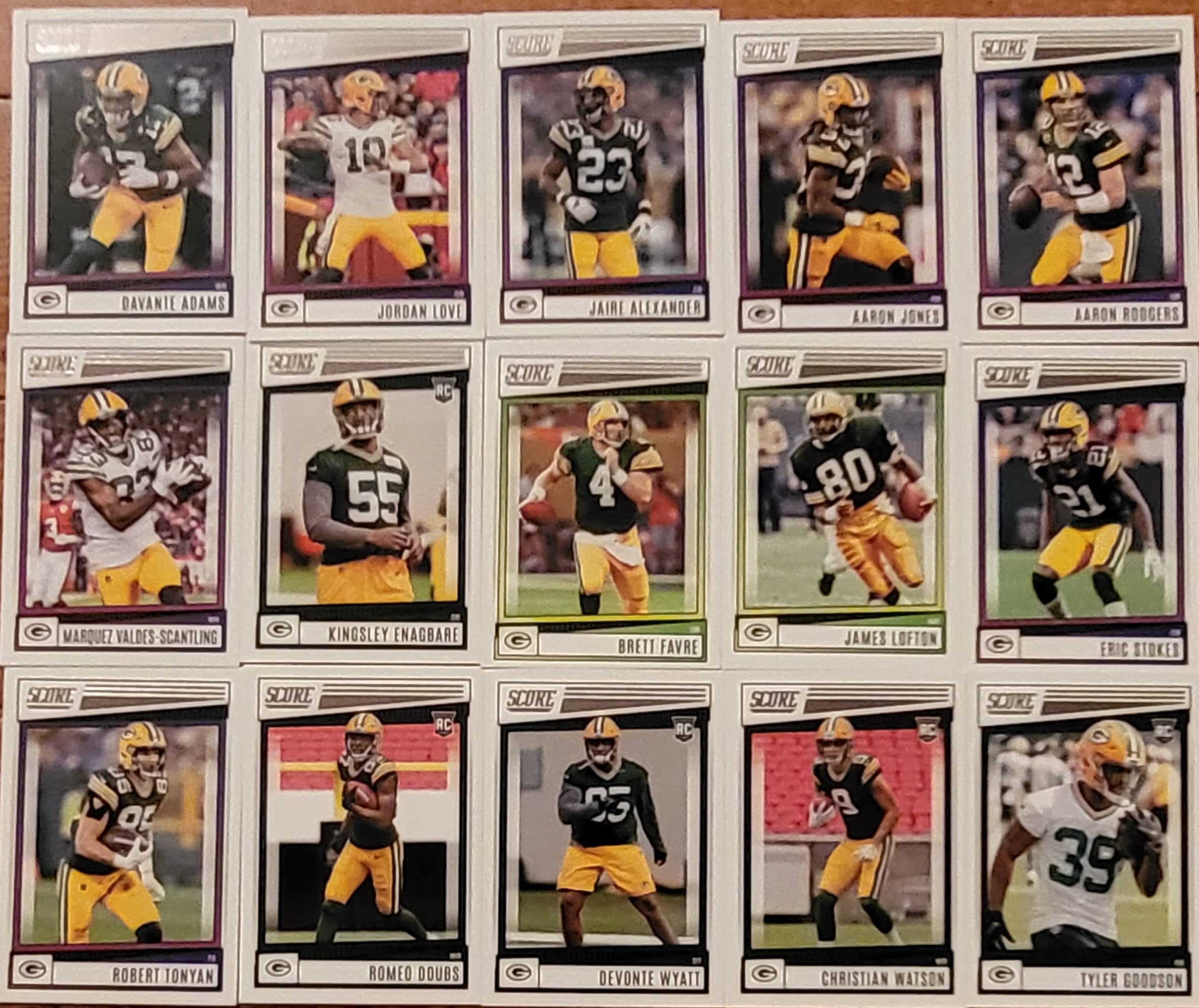 2022 Panini Score Football Green Bay Packers Team Set Gift Pack 2022 Score Team Plus Bonus Packers Set 2010-2022