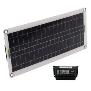 Sanpyl 30W Solar Panel Kit, 30A 12V 24V Solar Voltage Controller Kit Polycrystalline Silicon, Battery Maintainer Trickle for 12V Car RV Boat Marine Trailer