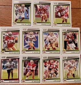 2022 panini score football san francisco 49ers team set gift pack 2022 score team plus bonus 49ers set 2010-2022