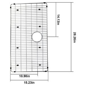 EBG2815 Stainless Steel Bottom Grid,Sink Grid,Sink Rack for Bottom of Sink,Kitchen Sink Grid,Sink Protector,Sink Bottom Grid for Elkay sink bowls 28-1/4" x 15-1/4" x 1-1/4"