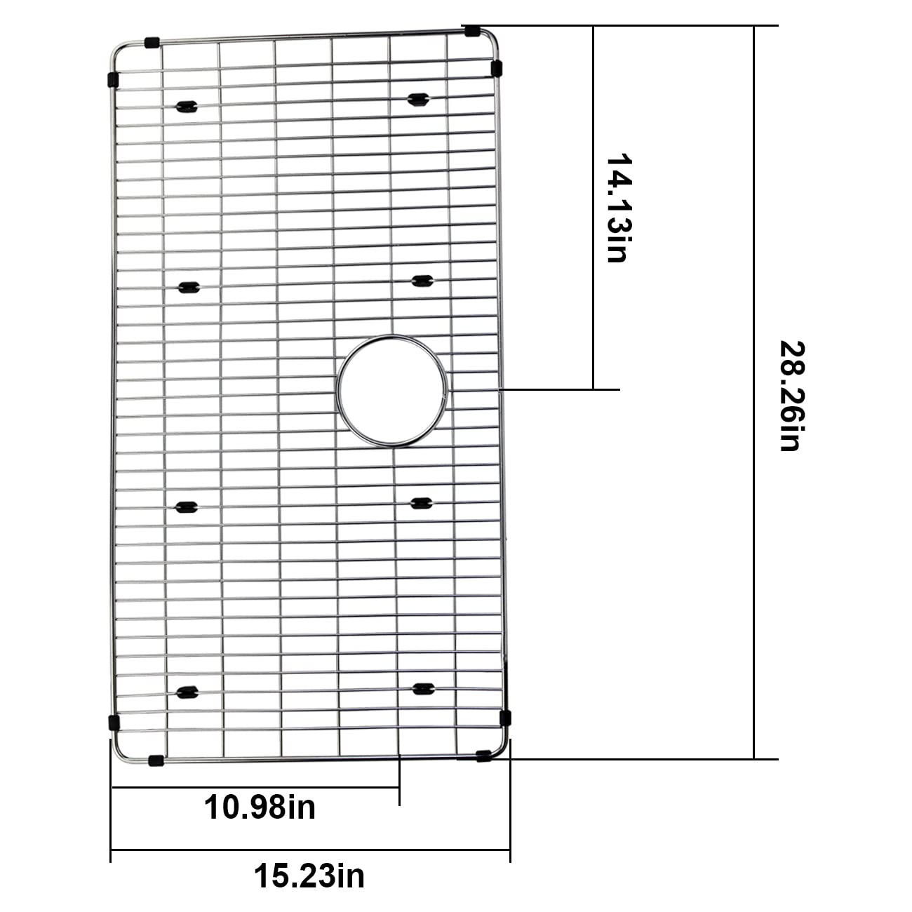 EBG2815 Stainless Steel Bottom Grid,Sink Grid,Sink Rack for Bottom of Sink,Kitchen Sink Grid,Sink Protector,Sink Bottom Grid for Elkay sink bowls 28-1/4" x 15-1/4" x 1-1/4"