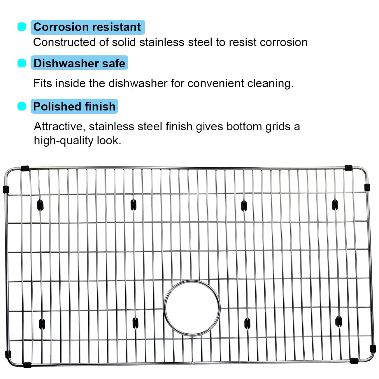 EBG2815 Stainless Steel Bottom Grid,Sink Grid,Sink Rack for Bottom of Sink,Kitchen Sink Grid,Sink Protector,Sink Bottom Grid for Elkay sink bowls 28-1/4" x 15-1/4" x 1-1/4"