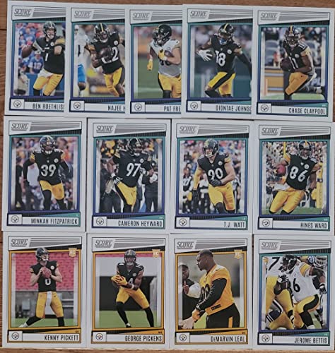 2022 Score Panini Pittsburgh Steelers Team Set Plus 400 Football Card NFL Starter Gift Pack Many Stars, Rookies, Hall Of Famers, Tom Brady, Brees, Rodgers, Manning