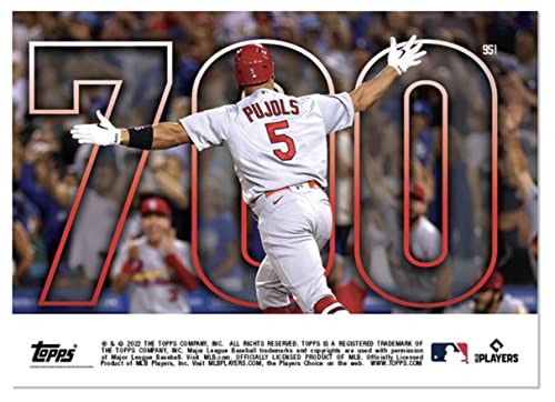 2022 Topps Now Albert Pujols #951-4th Player in MLB History to hit 700 Career HRs- St. Louis Cardinals baseball trading card- Shipped in Protective Screwdown Holder