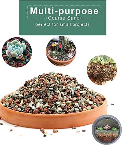 Succulent and Cactus Soil Gritty Mix Rocks, 6lb Bonsai Volcanic Gravel, Indoor Plant Drainage Lava Stones, Small Decorative Potting Pebbles for Terrarium Fairy Gardening and Houseplants Top Dressing