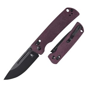 kizer pocket knife 3.31 inches 154cm steel richlite handle edc knife, thumb-stud openers v4481c1