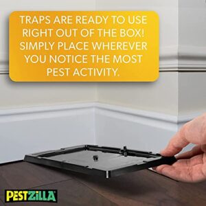 Pestzilla Baited Mouse Trap – Professional Strength Glue Rat Trap – 16 Glue Trays - Perfect for Household Pests & Mouse Traps Indoor and Around a Home