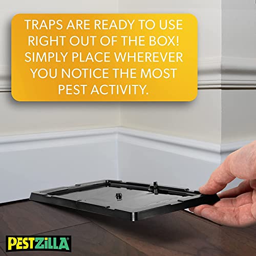 Pestzilla Baited Mouse Trap – Professional Strength Glue Rat Trap – 16 Glue Trays - Perfect for Household Pests & Mouse Traps Indoor and Around a Home