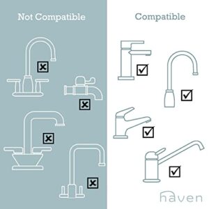 Haven Sink Shield - Silicone Faucet Drip Catcher Splash Guard - Sink And Countertop Water Protection Accessory for Kitchen, Bathroom, Bar, and RV (Grey)