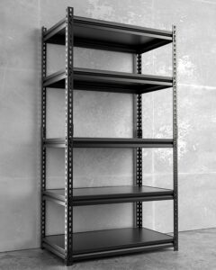 zikebtuy heavy duty garage shelving, adjustable 5-tier metal garage storage shelves, utility storage rack for garage organization warehouse basement shelf rack, 35.8" w x 16.2" d x 72" h, 1 pack