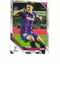 gavi 2021-22 topps uefa champions league soccer #50 rookie card rc fc barcelona spain