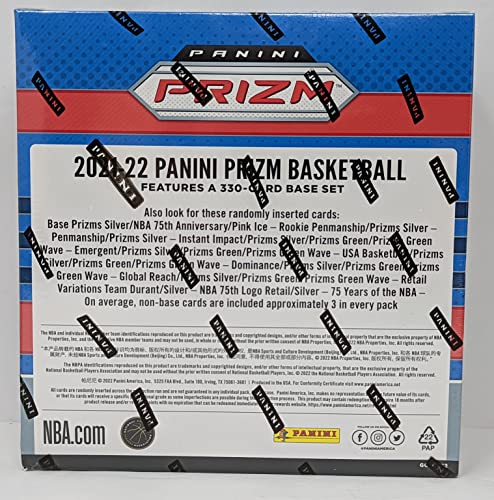 2021-2022 Panini Prizm NBA Basketball Mega Box - 10 Exclusive Pink Ice Prizms + 4 Silver Prizms (54 Cards Total)