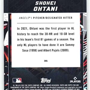 2022 Topps Fire #35 Shohei Ohtani NM-MT Los Angeles Angels Baseball