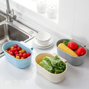 2 pcs Kitchen Sink Drain Basket for Double Bowl Kitchen Sinks, Colander and Pasta Strainer, Colanders & Food Strainers, Strainers and Colanders